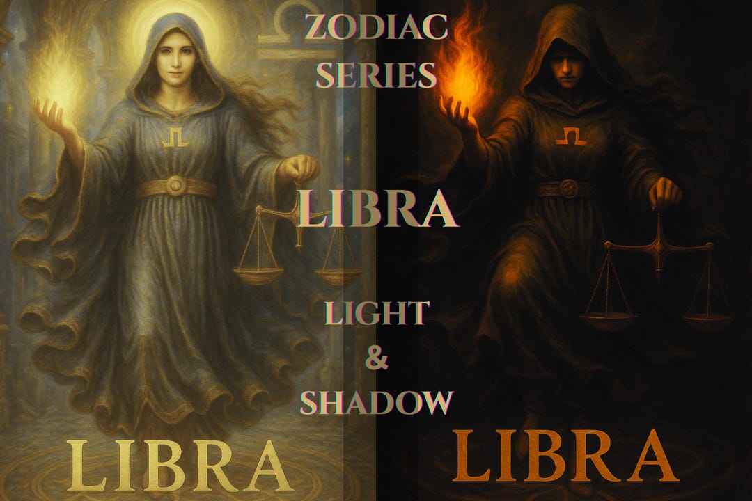 Libra – Light & Shadow | Zodiac Digital Fantasy Art | LUMEN UMBRA - Etsy