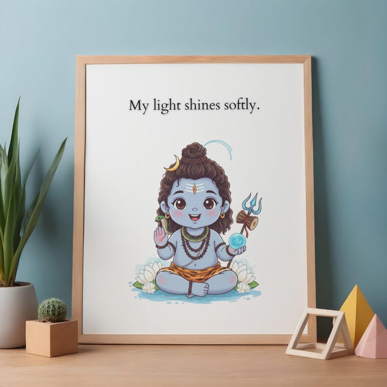 Baby Shiva | Maha Shivaratri 2026 | Hindu Nursery Affirmation Prints ...