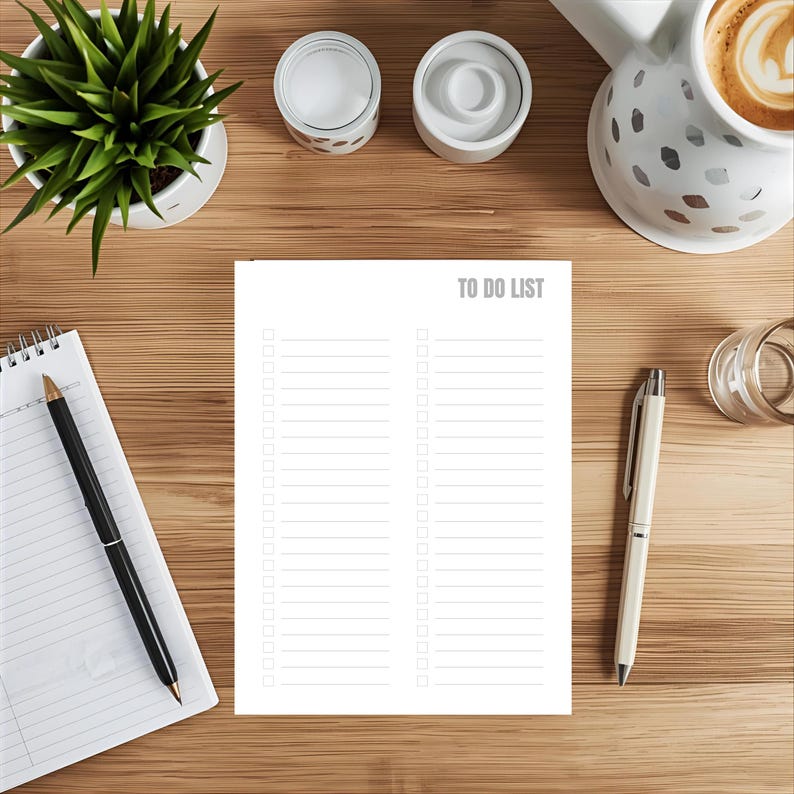 To Do List Printable, Minimalist Task Tracker, Daily Productivity ...