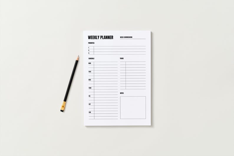 Weekly Planner Printable, Productivity Planner, to Do List & Schedule ...