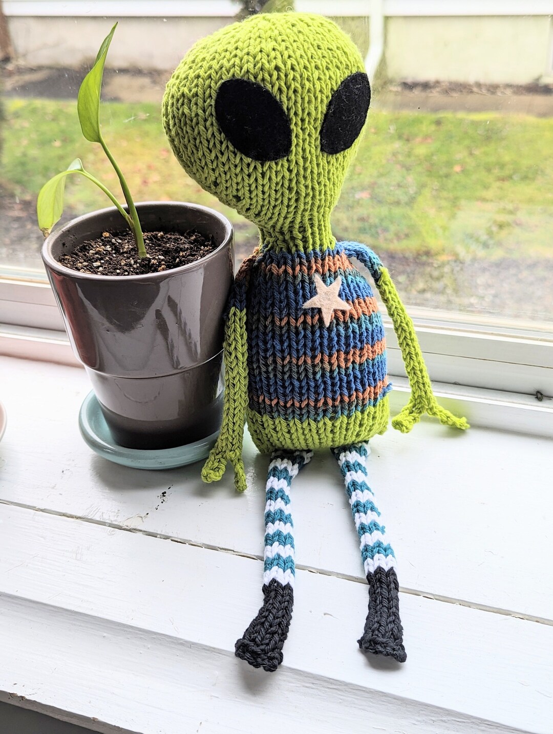 Meet Astrid - Hand Knit Alien Soft Toy Friend - 100% Cotton Original ...