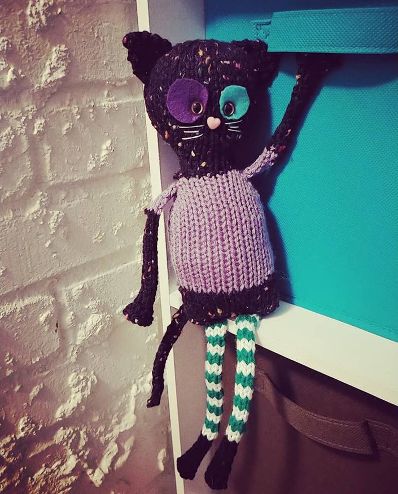 PATTERN ONLY: Here Kitty Kitty Violet & Milo Knit Kitten - Etsy