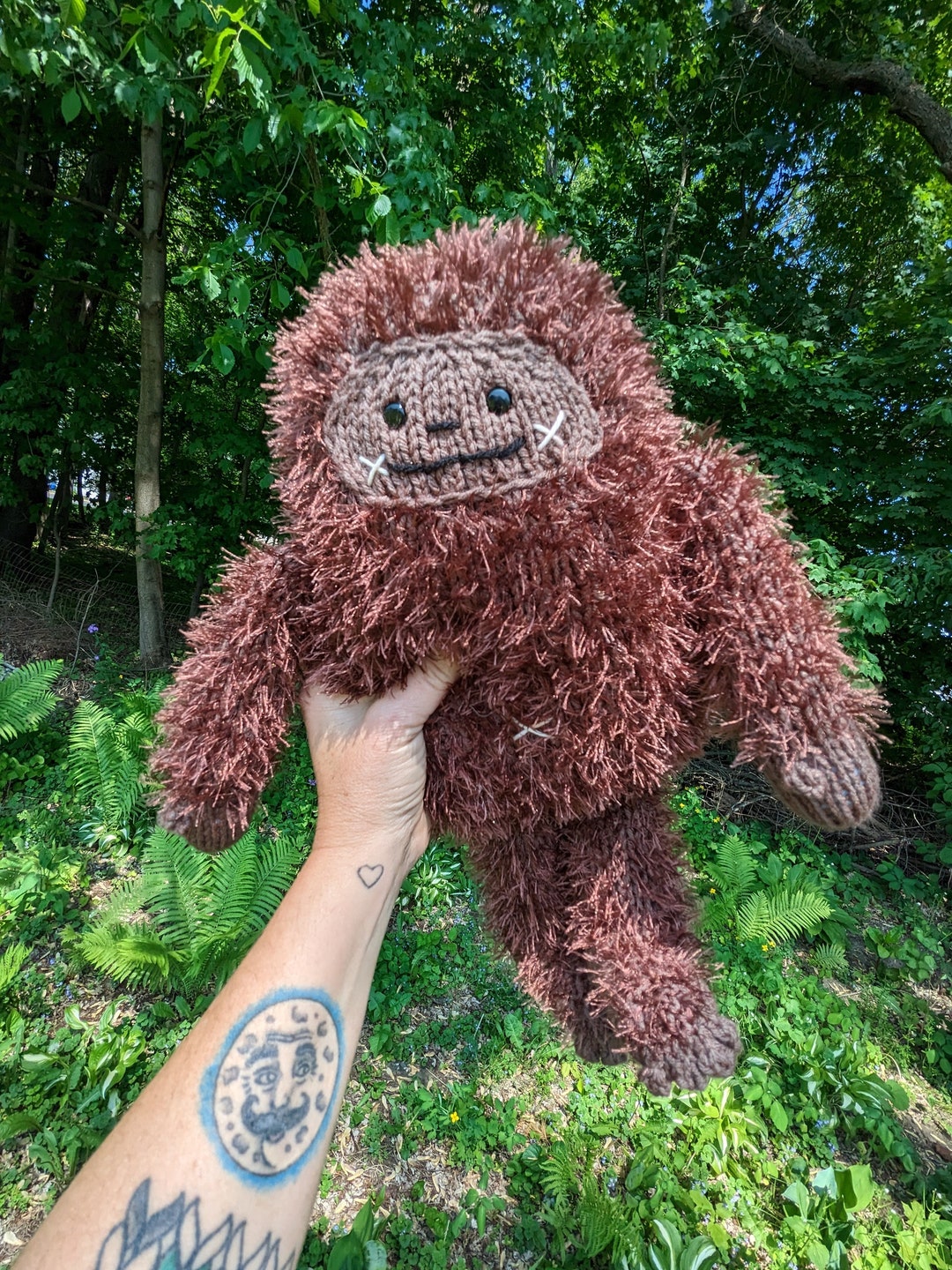 Meet Cedar - Hand Knit Sasquatch Stuffed Animal, Furry Bigfoot Pal - Etsy