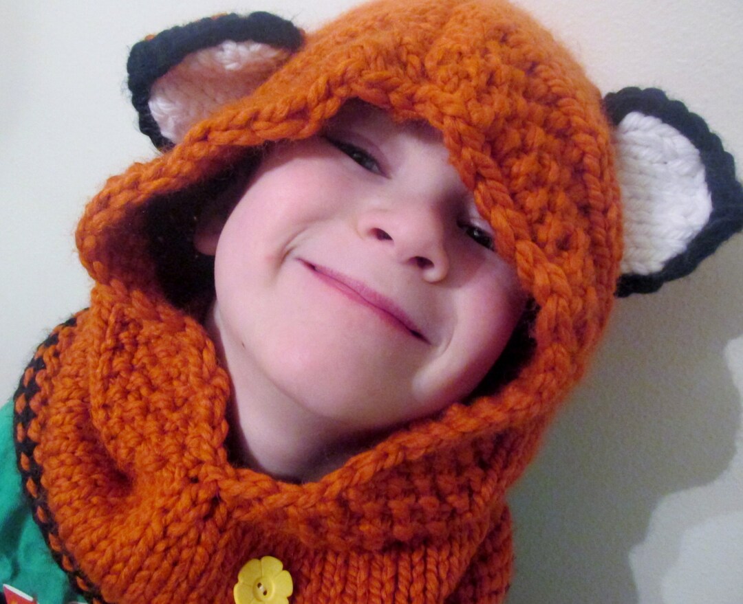 Hand Knit Fox Cowl With Cutest Ears :) Choose Your Size and Color - Kid ...