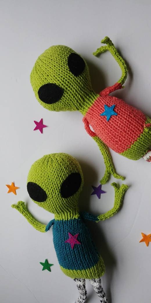 Knit KIT Alien Brother or Sister DIY Pattern Knitting | Etsy