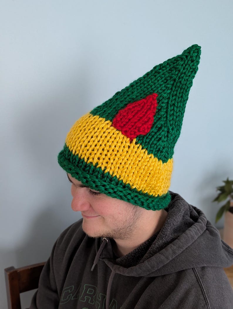 Knit Elf Hat Pattern: Santa's Buddy, Christmas Cosplay (instant ...