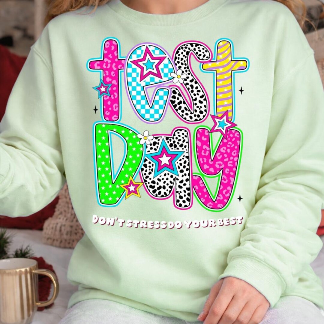Test Day PNG: Preppy Coquette Teacher School Motivation (digital ...