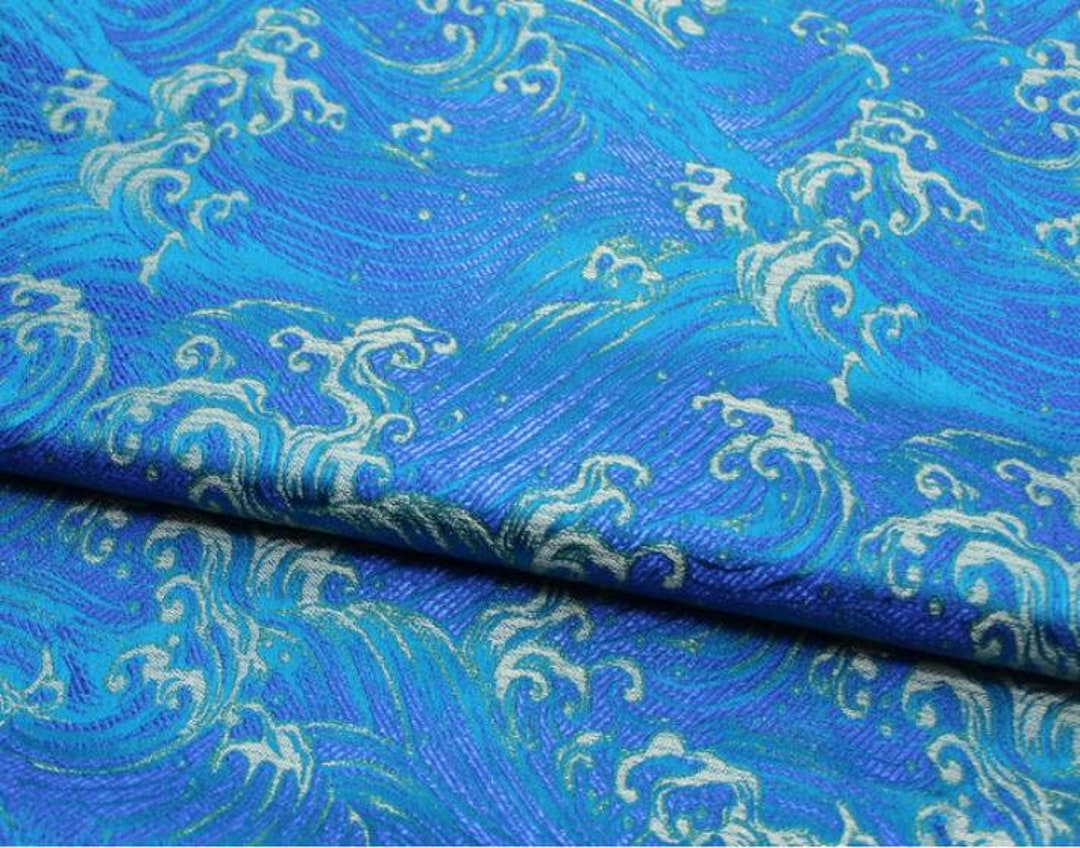 6 Colors 29"w Japanese Vintage Wave Brocade Jacquard Upholstery Sofa ...