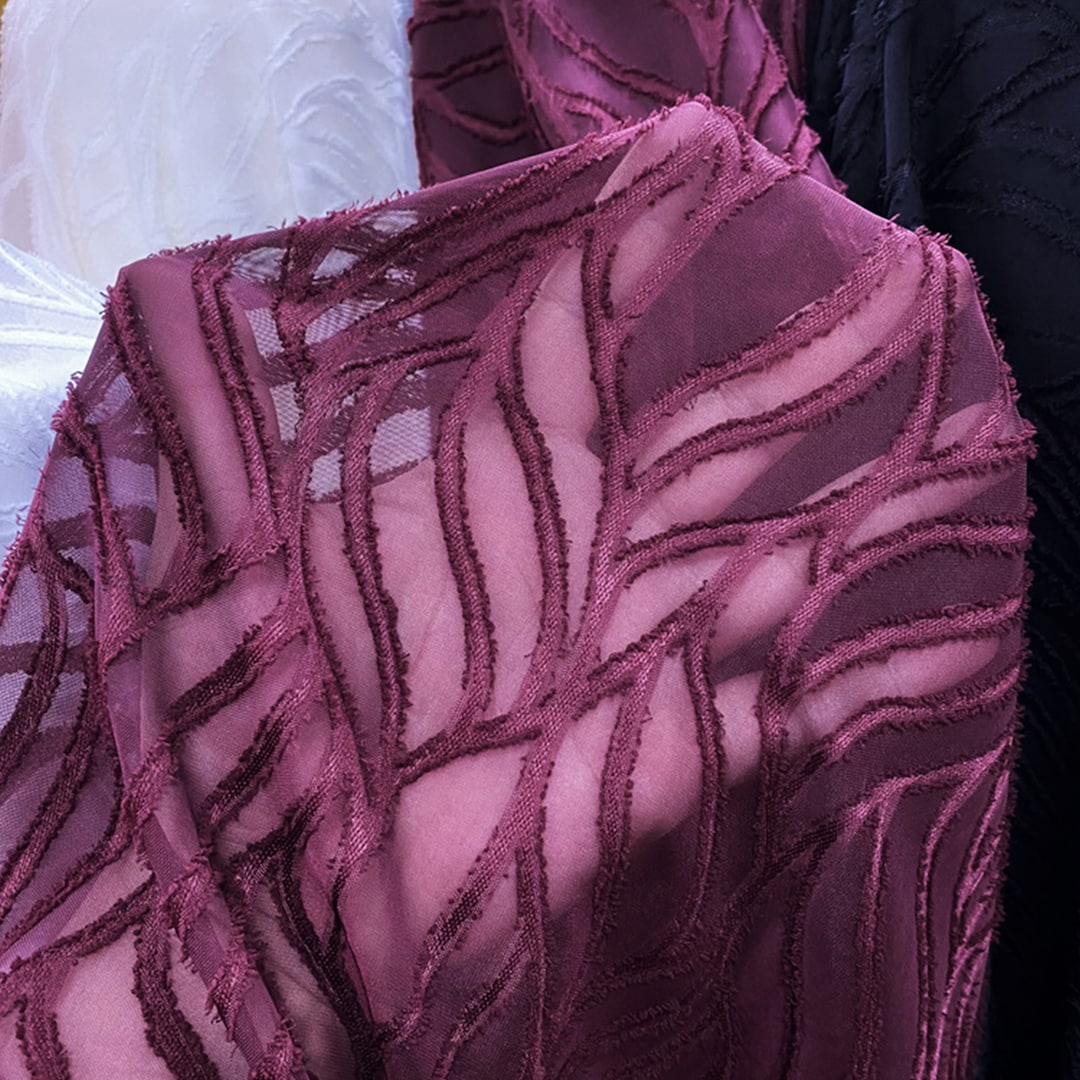 Multi-color Translucent Jacquard Chiffon Fabric Thin Wrinkle-resistant ...