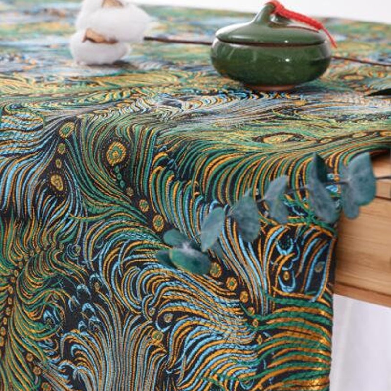 Peacock Print Fabric - Etsy