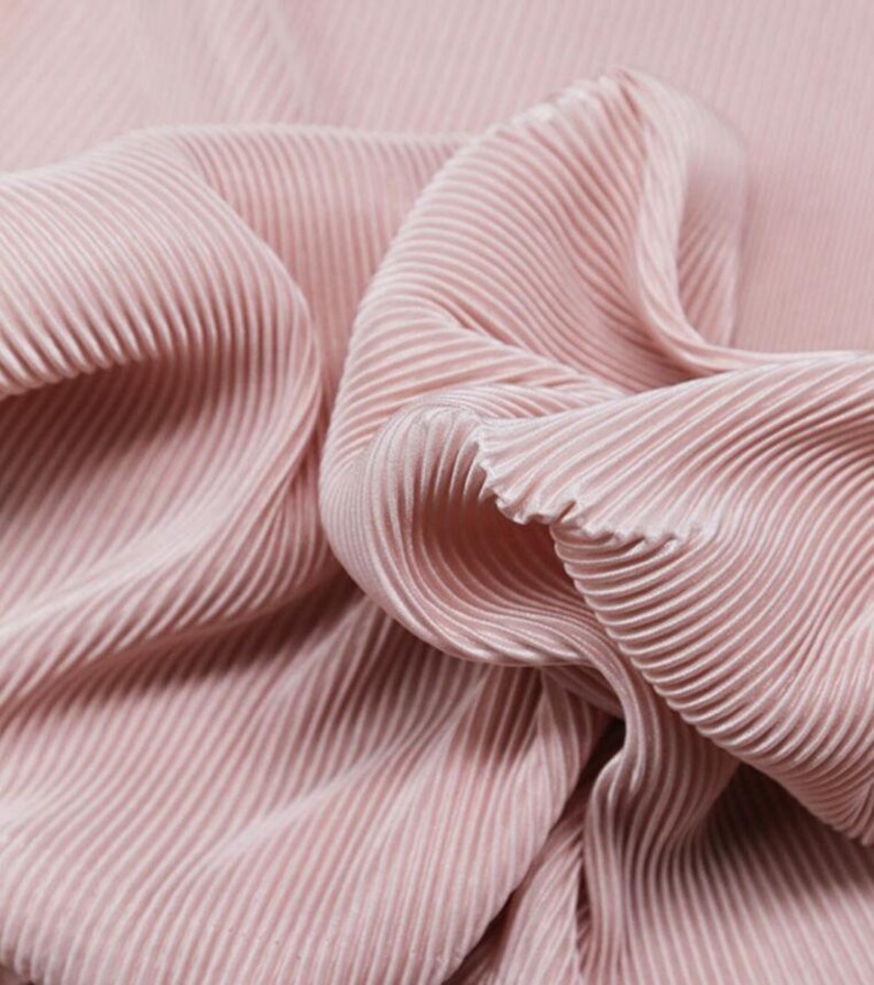 7 Colors Pleated Striped Fabric Stretch Elastic Knit Silk - Etsy