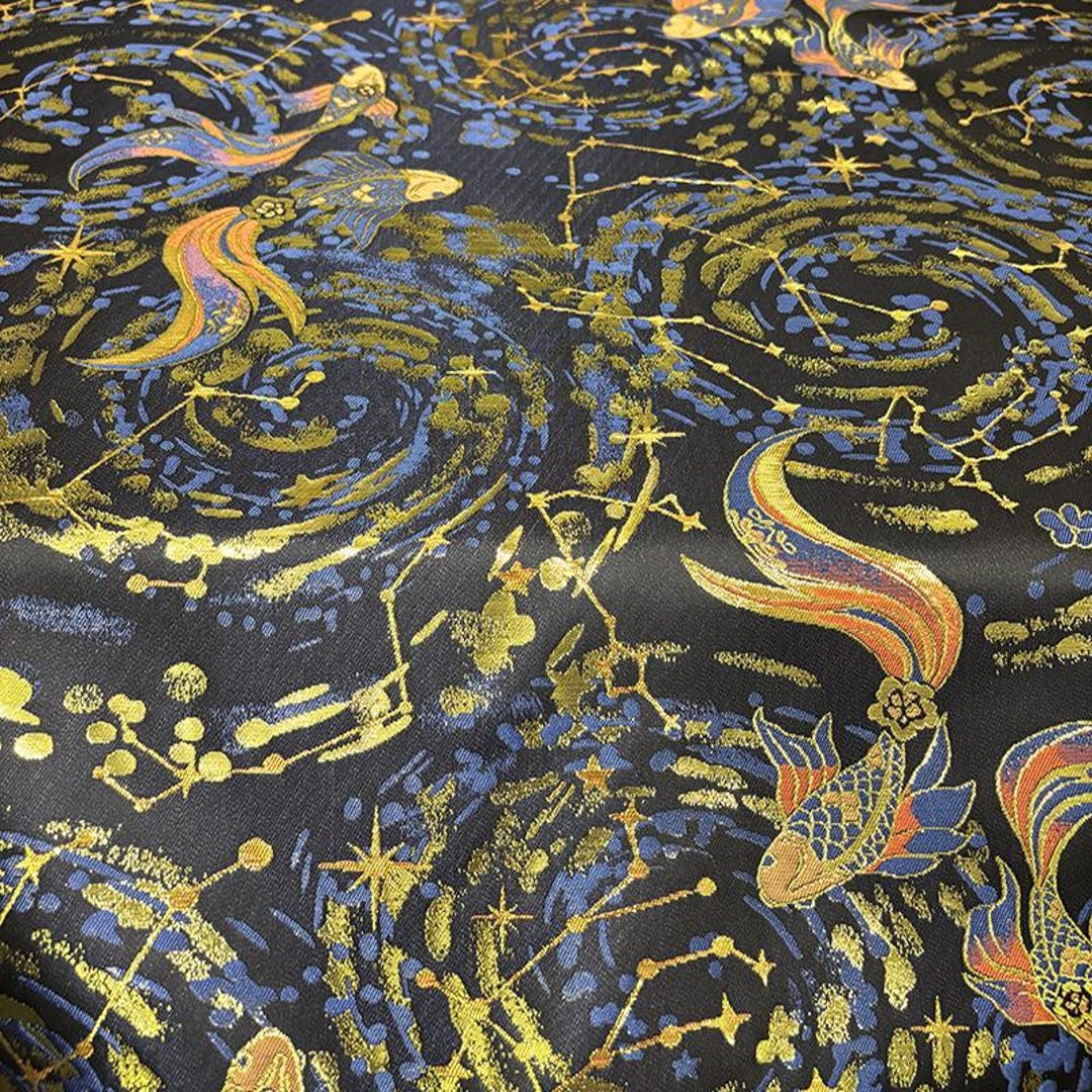 Koi Fish of the Twelve Constellations Gold-stamped Chinese Song Dynasty ...