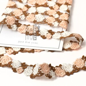 2.3cm Width Colorful Chain Embroidery Lace Trimming Handmade Clothing ...