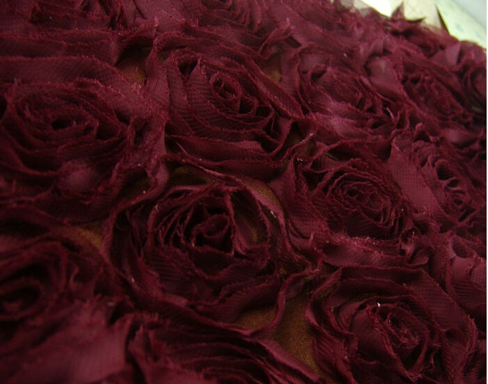 Solid Colors Lace 3D Big Rose Flower White Black Red Rosy - Etsy