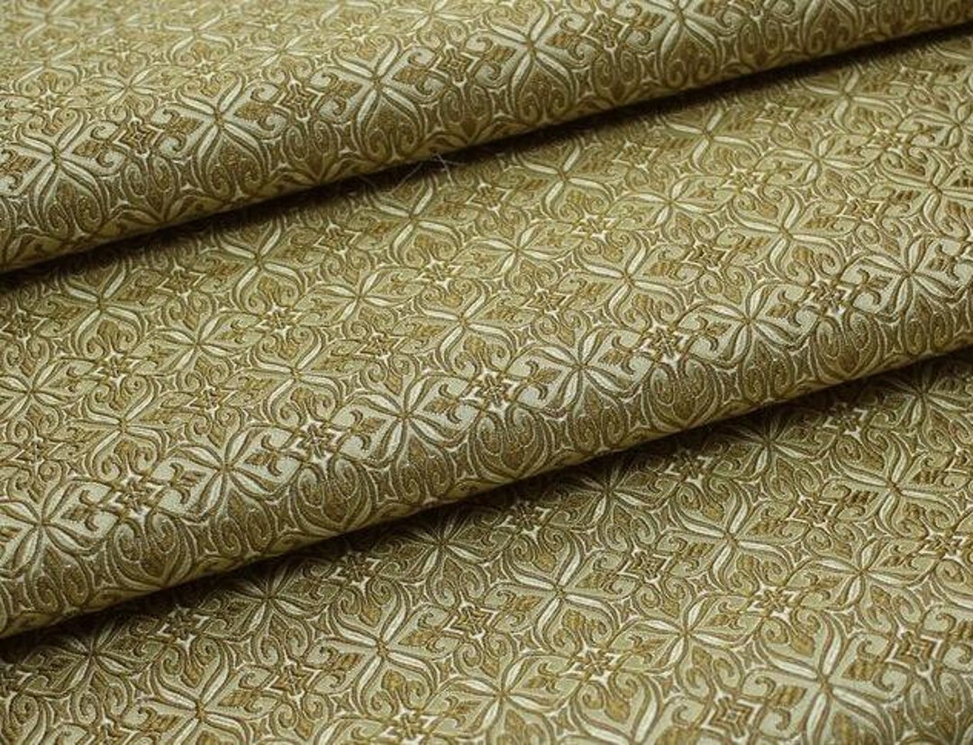 Persian Flower Brocade Fabric: Middle East Style Jacquard (by the Yard ...