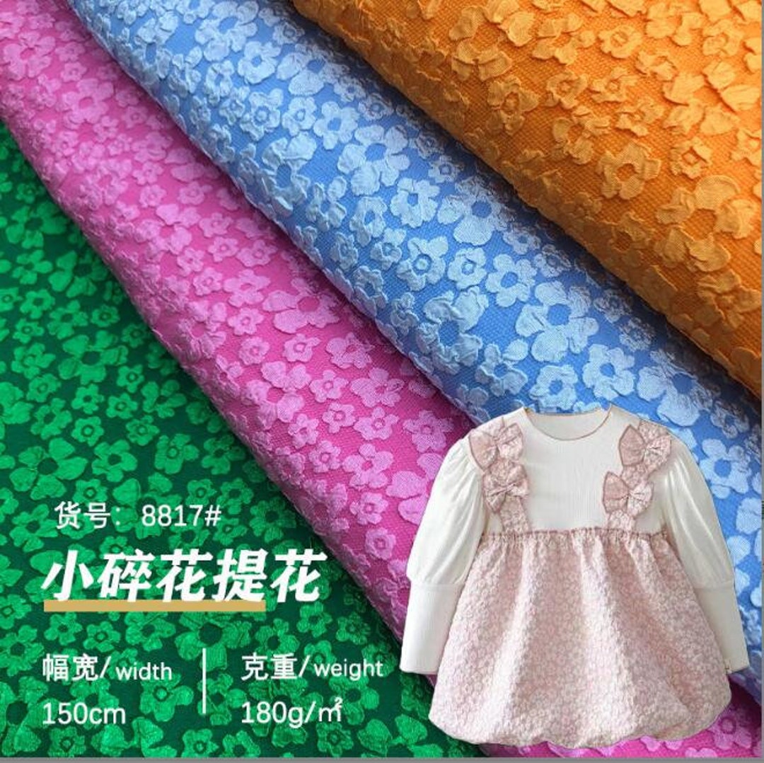 Floral Jacquard Fabric: 3D Relievo Bubble Cloth, Pink White Black - Etsy
