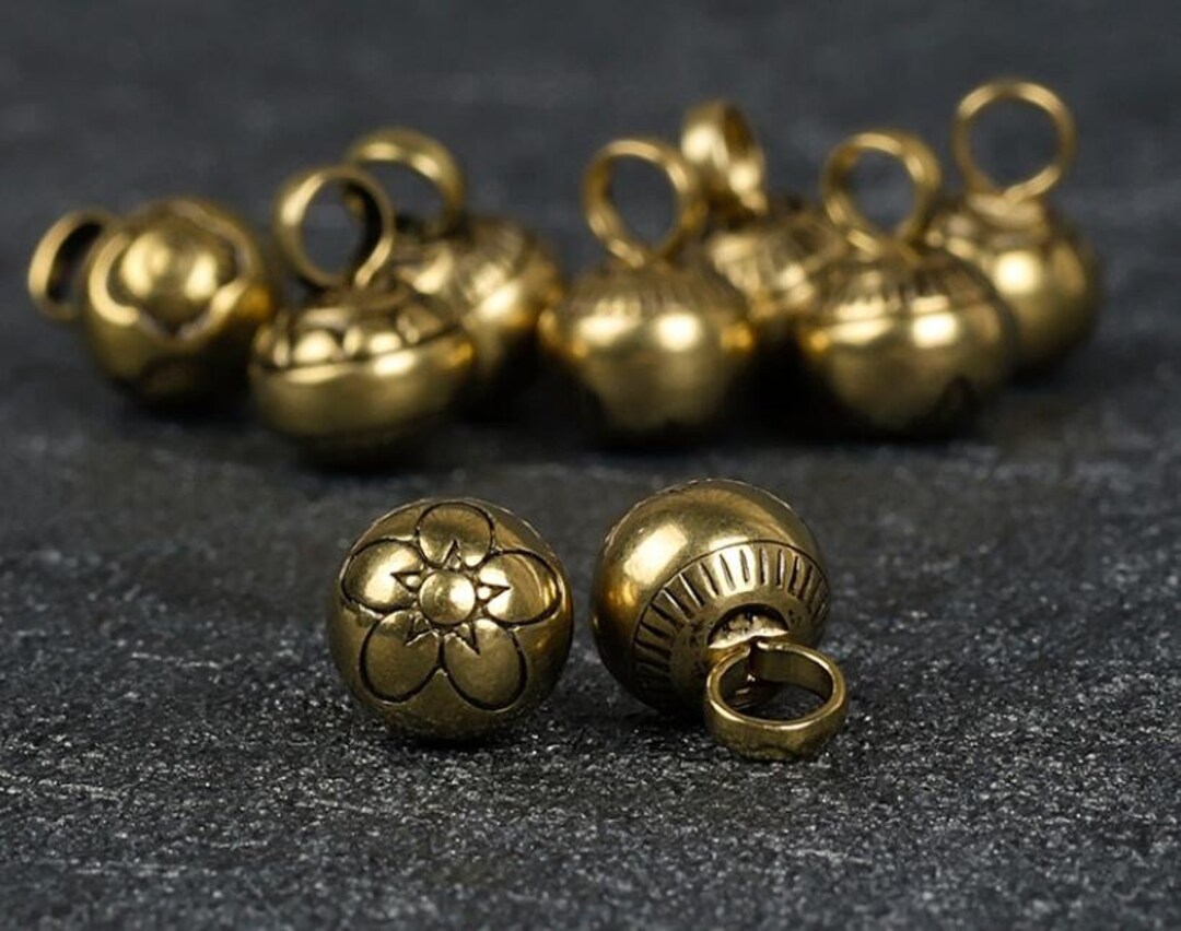 10pcs Brass Flower Carved Buttons: Chinese Cheongsam Fasteners (8mm) - Etsy