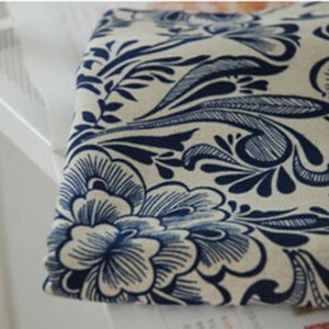 Chinese Flower Cotton and Linen Fabric by the Yard for Cheongsam ...