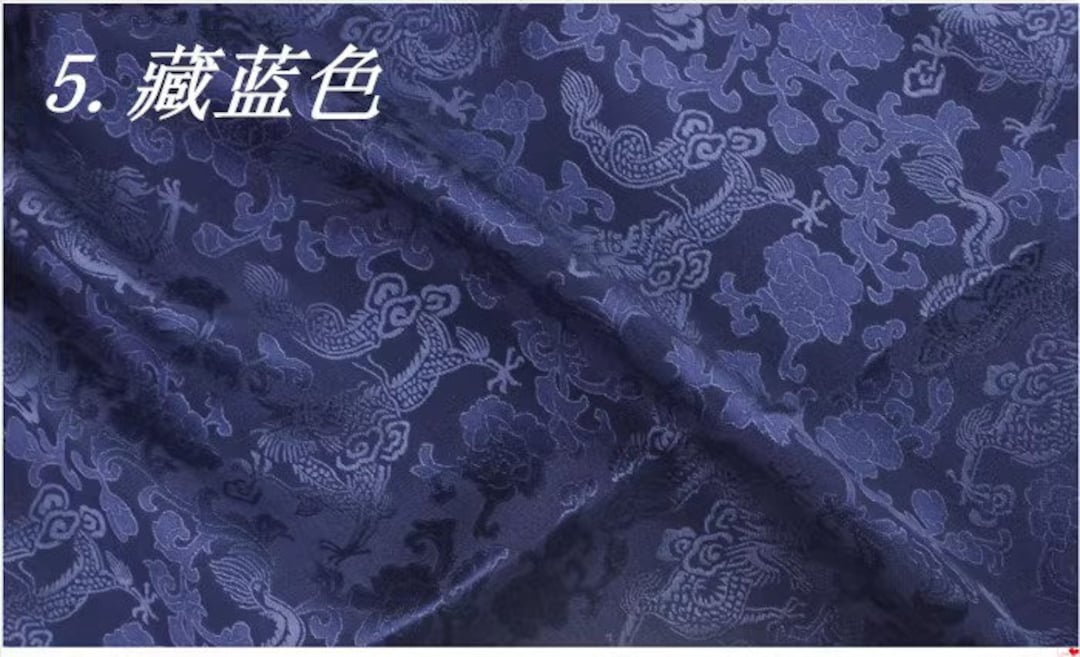 10 Colors High-grade Dragon Pattern Jacquard Double Layer Silk Fabric ...