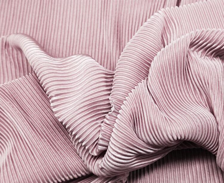 7 Colors Pleated Striped Fabric Stretch Elastic Knit Silk - Etsy
