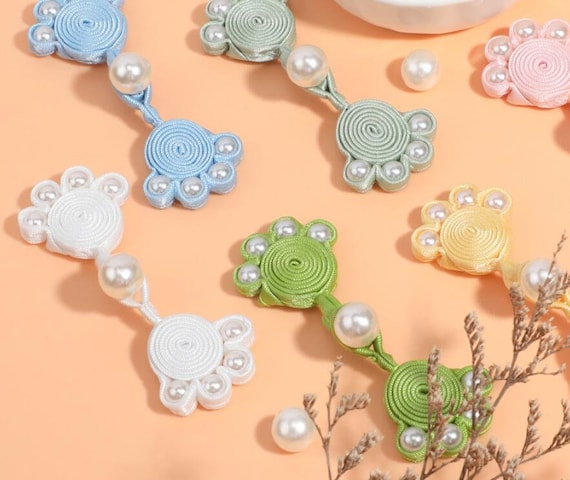 5 Pairs Cute Cat Paw Bead Frog Buttons Fasten Chinese Knit - Etsy
