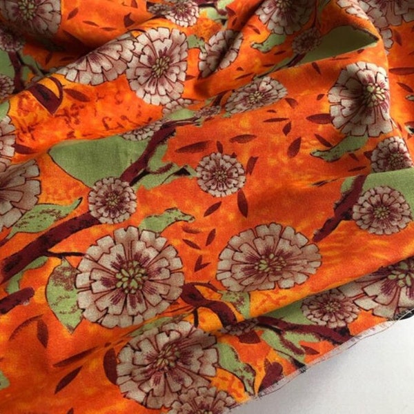 Orange Linen Fabric - Etsy