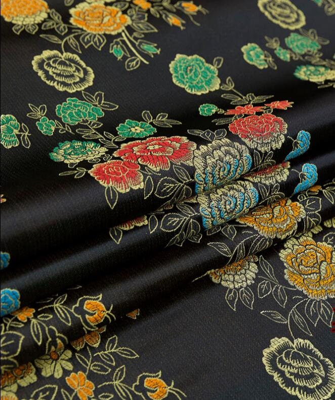 Chinese retro folk Tang dynesty noble peony flower black | Etsy