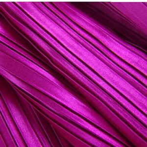 Cheaper Bright Matte Satin Fabric Big Pleats Wrinkle Fabric for Diy ...