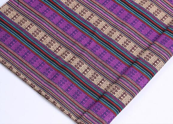 Striped Ethnic Cotton Fabric: Southwest Yunnan Nepal Upholstery (by 0.5 ...