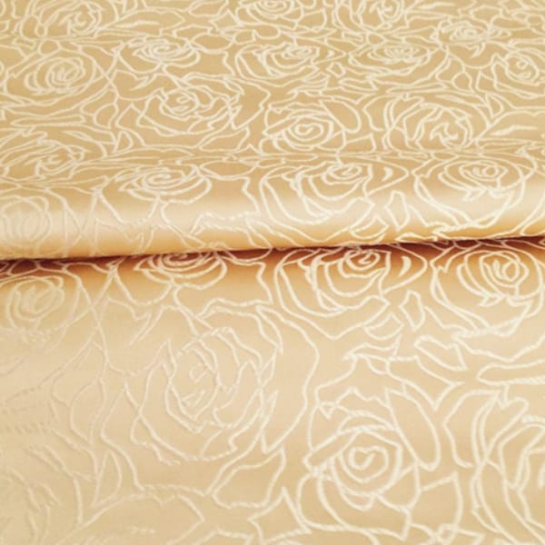 Rose Brocade Fabric - Etsy