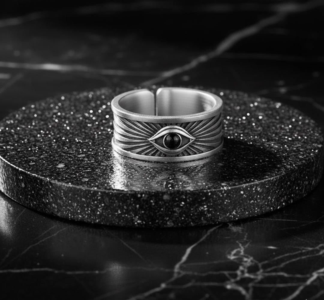 Eye of Providence Ring - Silver Punk Adjustable Alloy Unisex Ring. - Etsy