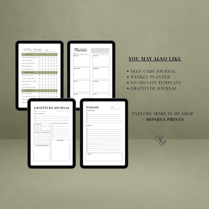 Minimalist Grocery List Printable | Weekly Planner (PDF) - Etsy