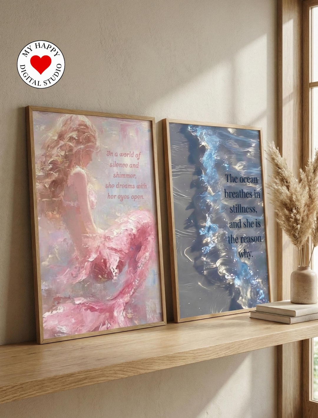 Ocean & Dreamscape 2-piece Digital Poster Set - Etsy