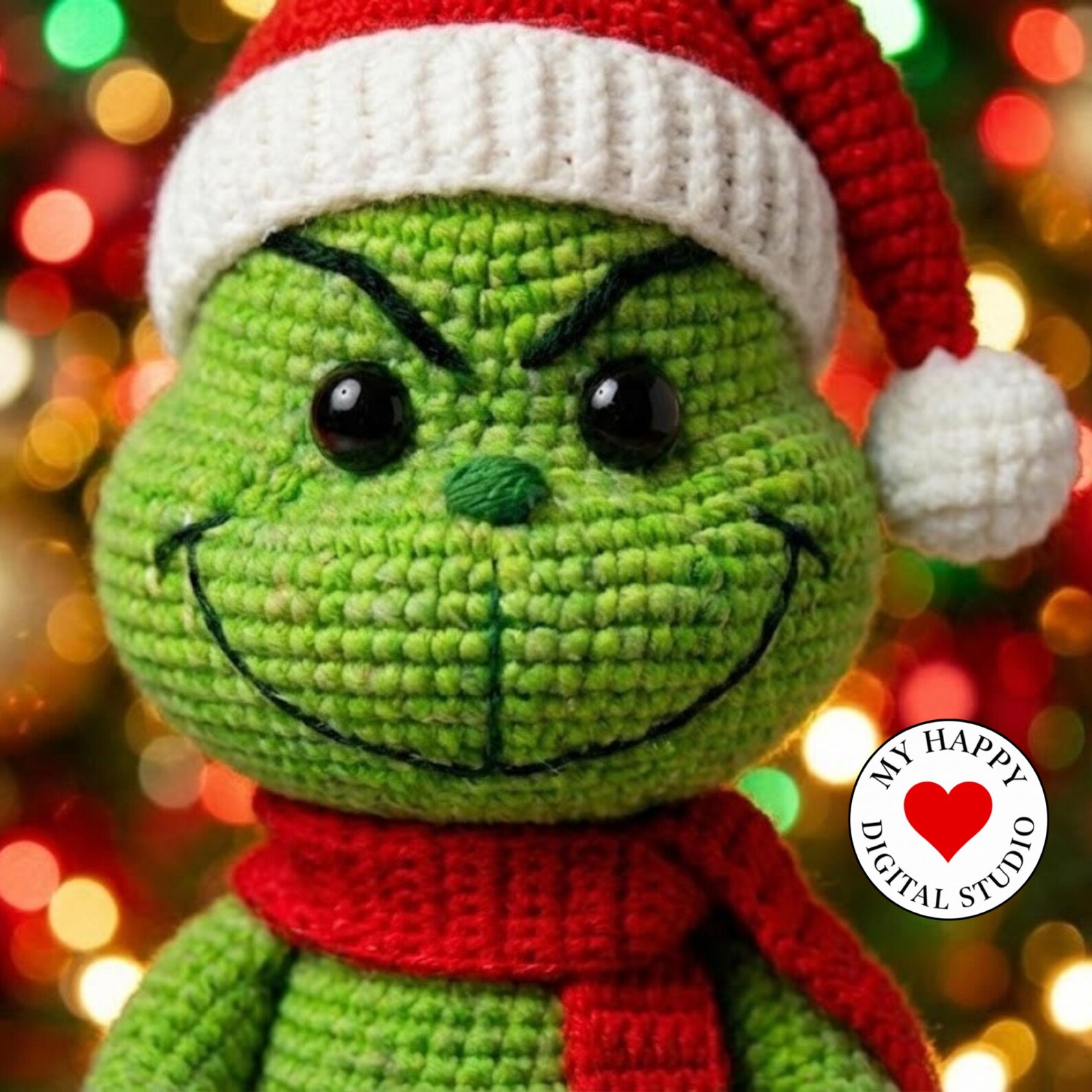 Grumpy Green Christmas Monster Amigurumi Crochet Pattern (PDF Download ...
