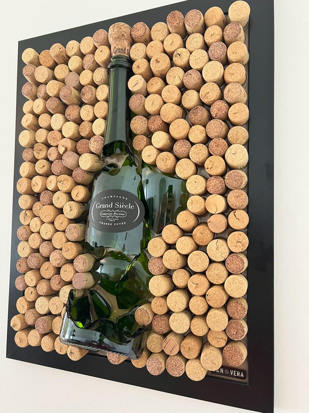 Bottle Frame and Epoxy Resin With Cork Stoppers Laurent-perrier Grand ...