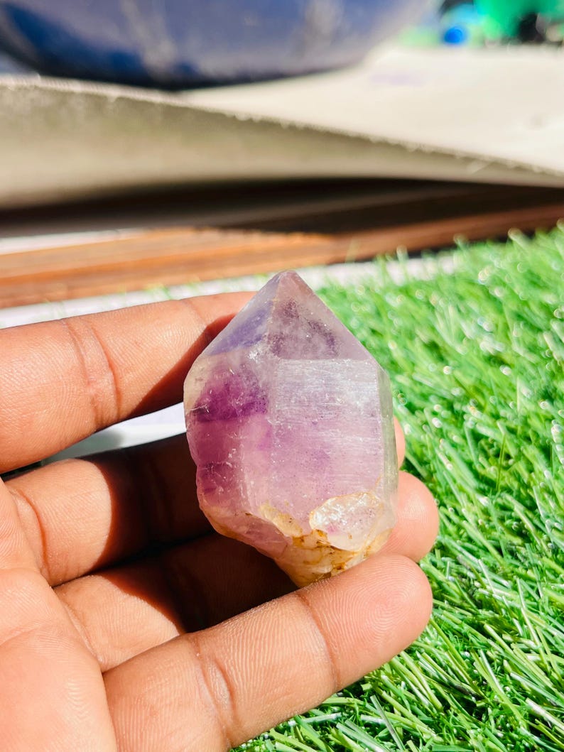 Natural Super Seven Amethyst Rough Crystal, Melody Stone (50x32x30 ...
