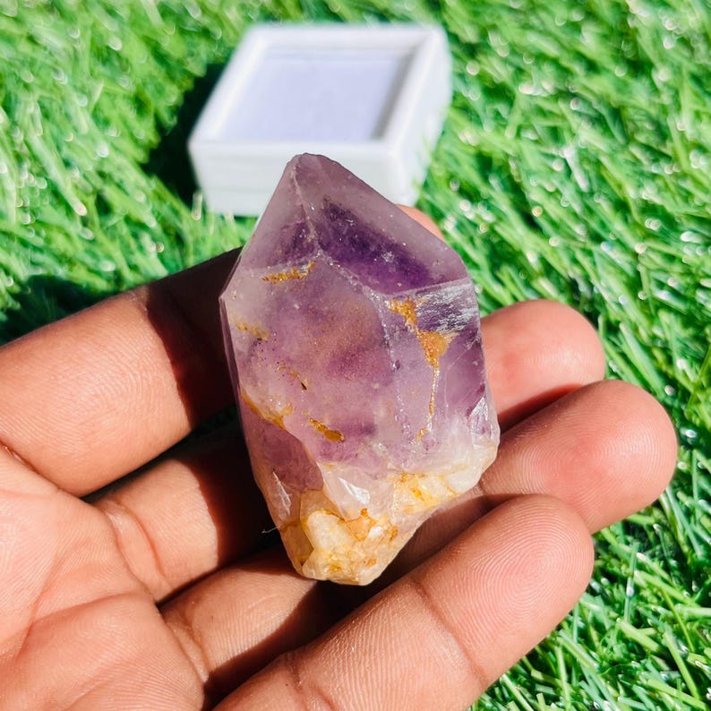 Natural Super Seven Amethyst Rough Crystal, Melody Stone (50x32x30 ...