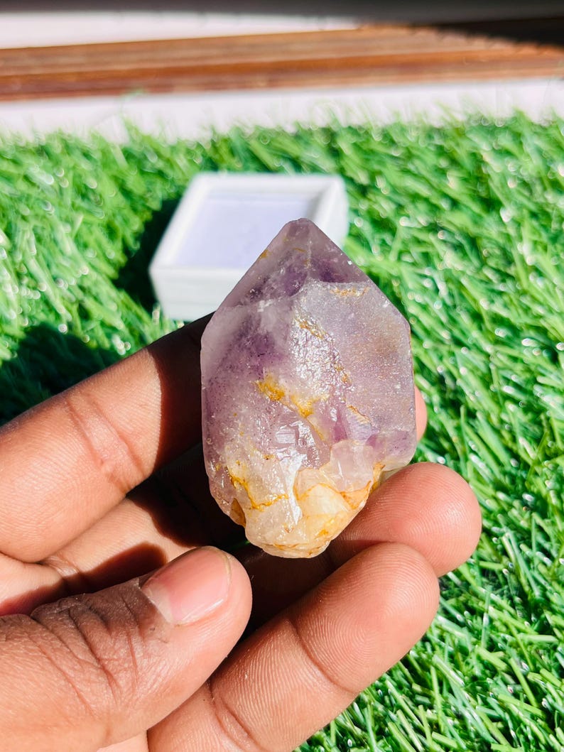Natural Super Seven Amethyst Rough Crystal, Melody Stone (50x32x30 ...