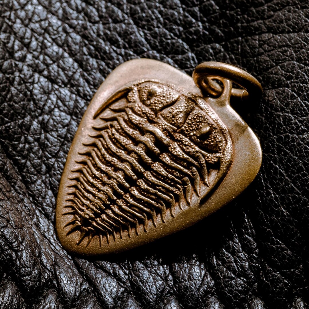 Handcrafted Brass Trilobite Pendant, Vintage Fossil Keychain, Bronze ...