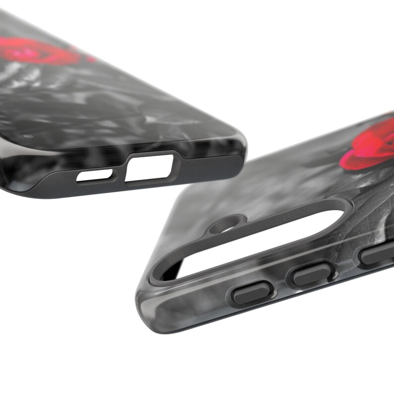 Black and White Red Rose Phone Case | Tough Phone Case for iPhone 17 ...