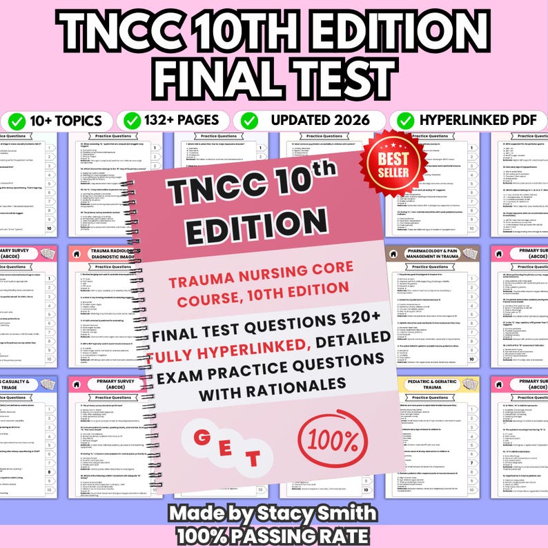 TNCC 10th Edition Final Exam Prep 2026: 520+ Questions & Answers ...