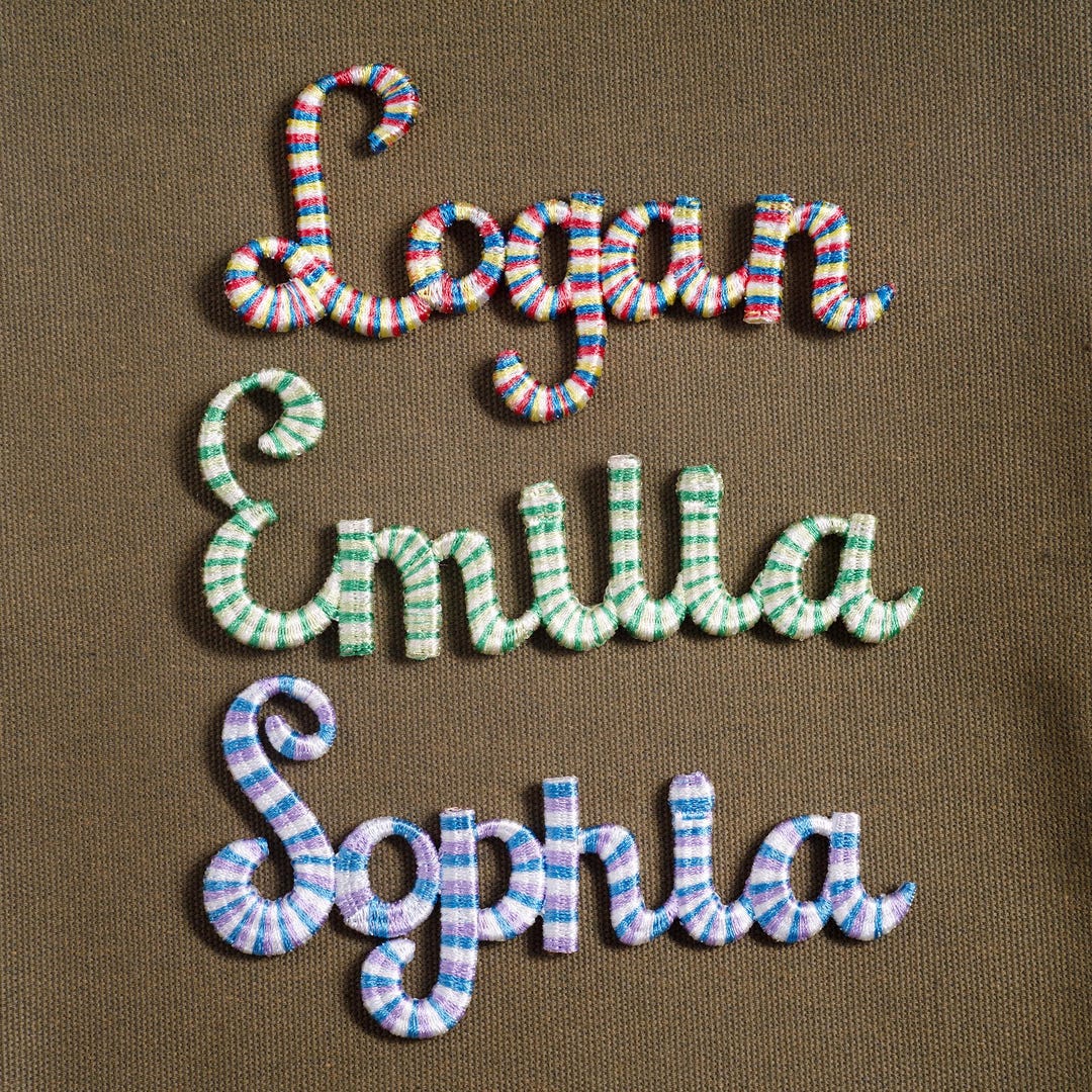 Custom Name Iron on Patch | Personalized Embroidered Name 3D Patches ...