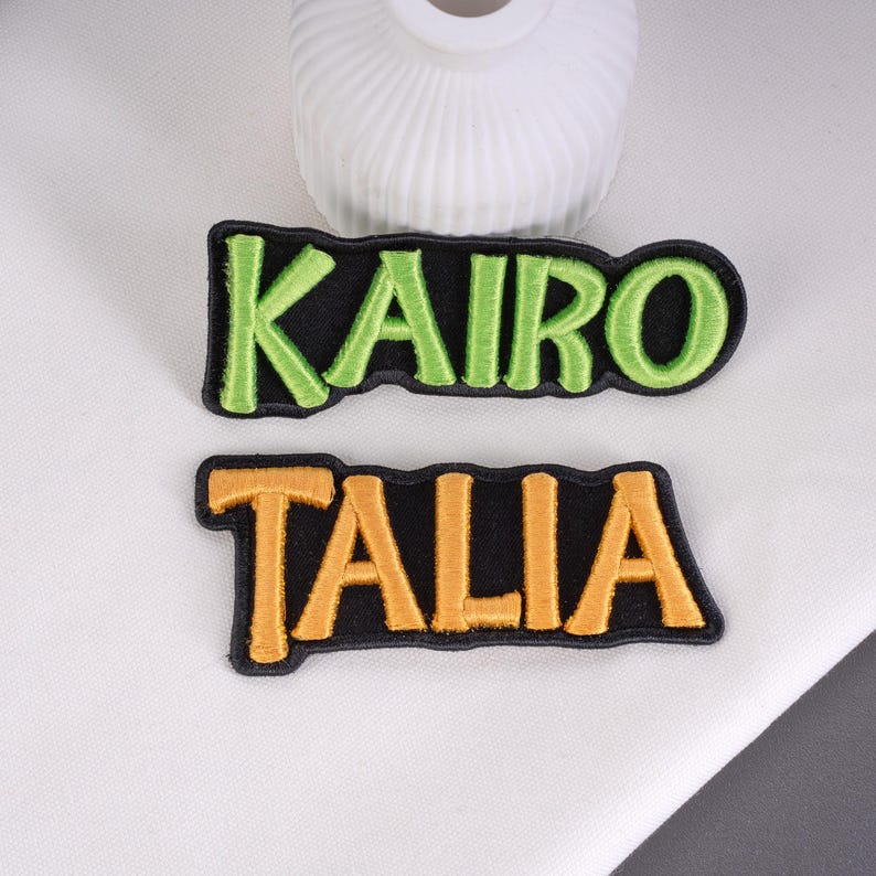 Personalized Name Iron on Patch | Custom Embroidered Name 3D Patches ...