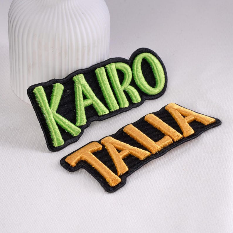 Personalized Name Iron on Patch | Custom Embroidered Name 3D Patches ...
