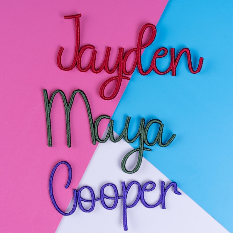 Custom Embroidered Name Patch | 3D Iron on Applique - Etsy