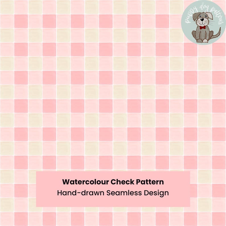Pink Gingham Style Check Seamless Pattern for Fabric Design Digital ...