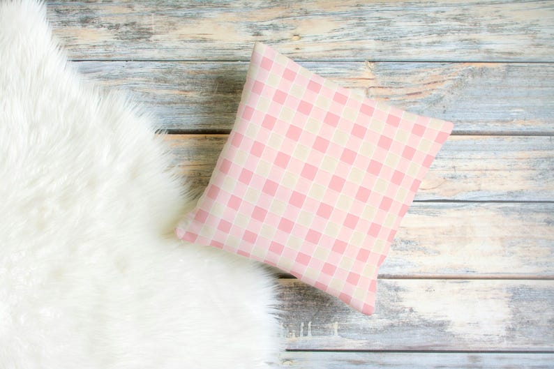 Pink Gingham Style Check Seamless Pattern for Fabric Design Digital ...