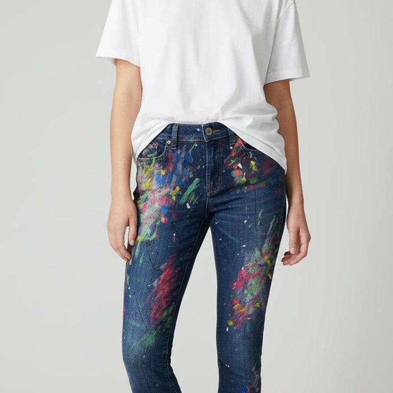 Hand Painted Jeans - Etsy