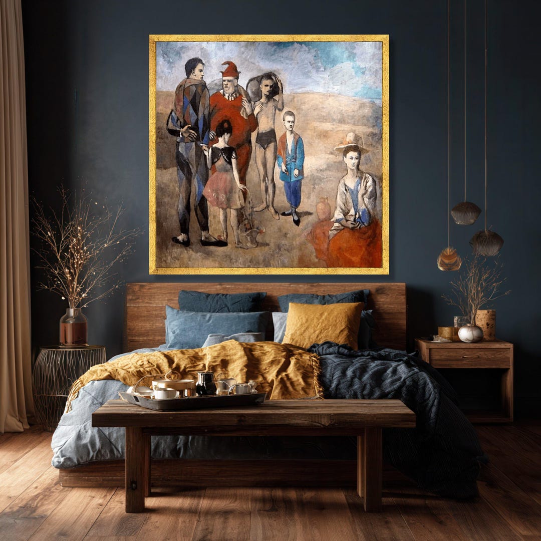 Picasso Circus Performers Canvas Art, Vintage Harlequin Print - Etsy