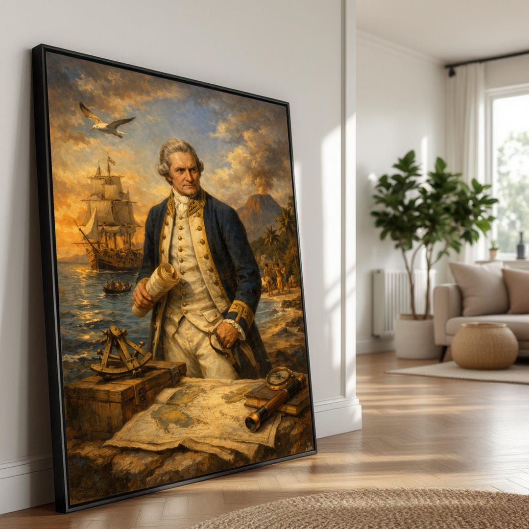 Captain James Cook Canvas Art, Historic Maritime Painting - Etsy